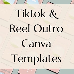 Tiktok or Reels Outro Templates IG Reels Outro Template Boho Outro ...