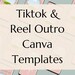 Tiktok or Reels Outro Templates IG Reels Outro Template Boho Outro ...