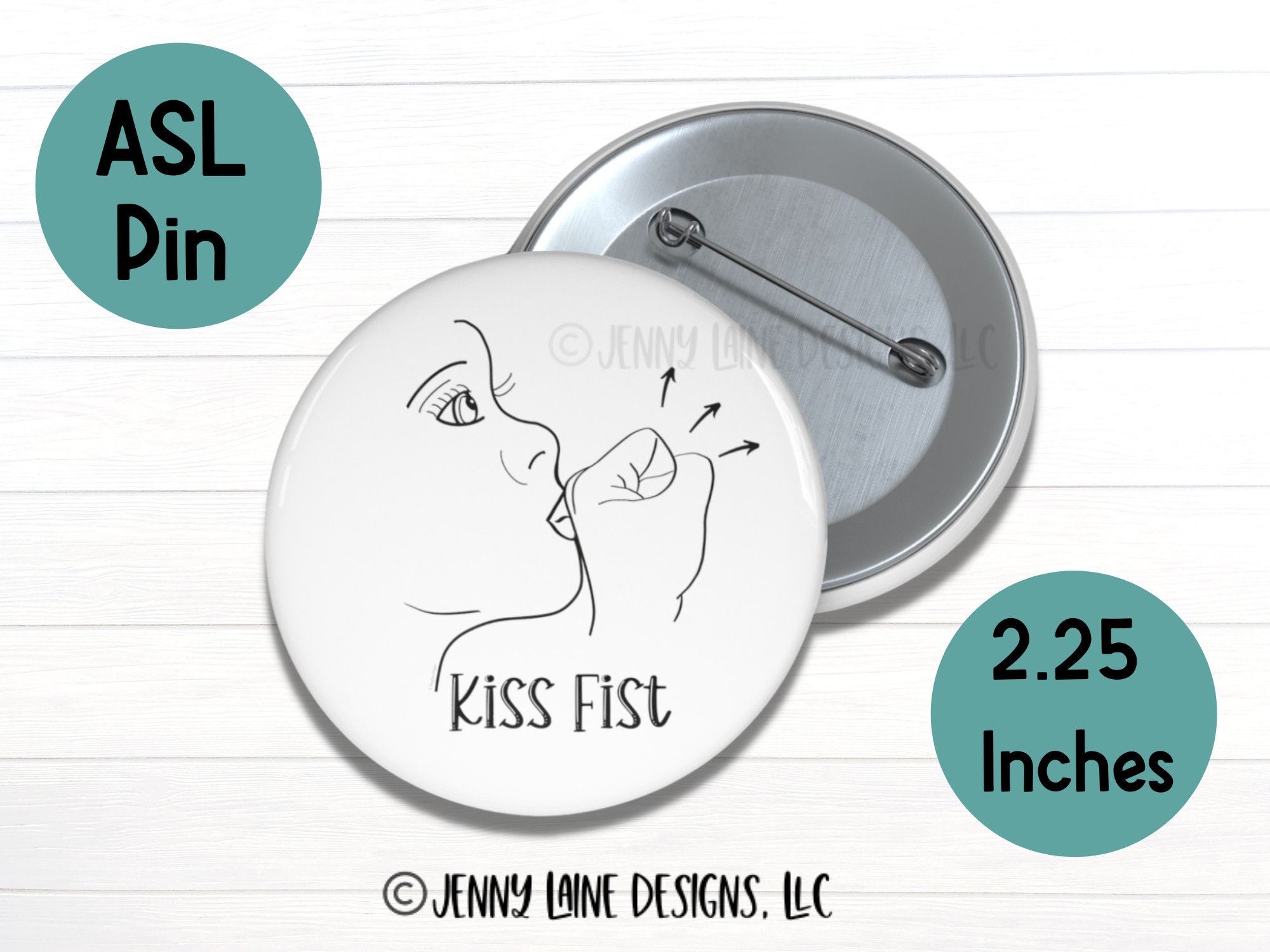 ASL Pin, Kiss Fist, Asl Idiom, Asl Interpreter. Deaf Awareness, Deaf ...