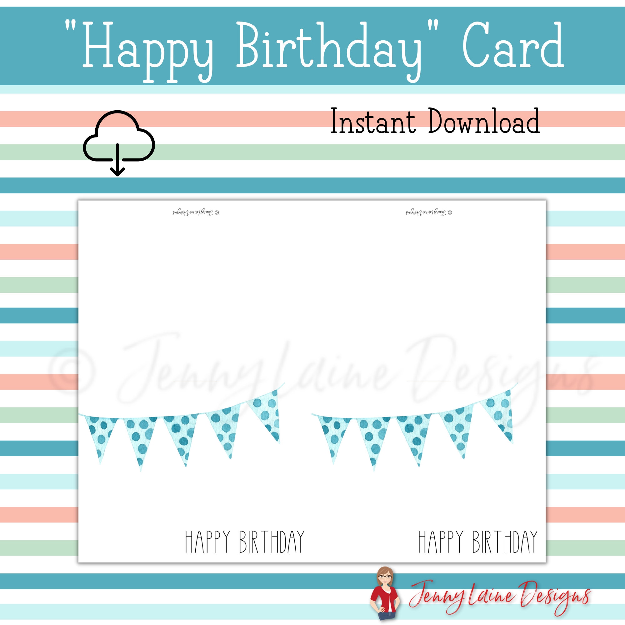 Happy Birthday Cared A2 Instant Download Birthday Card - Etsy