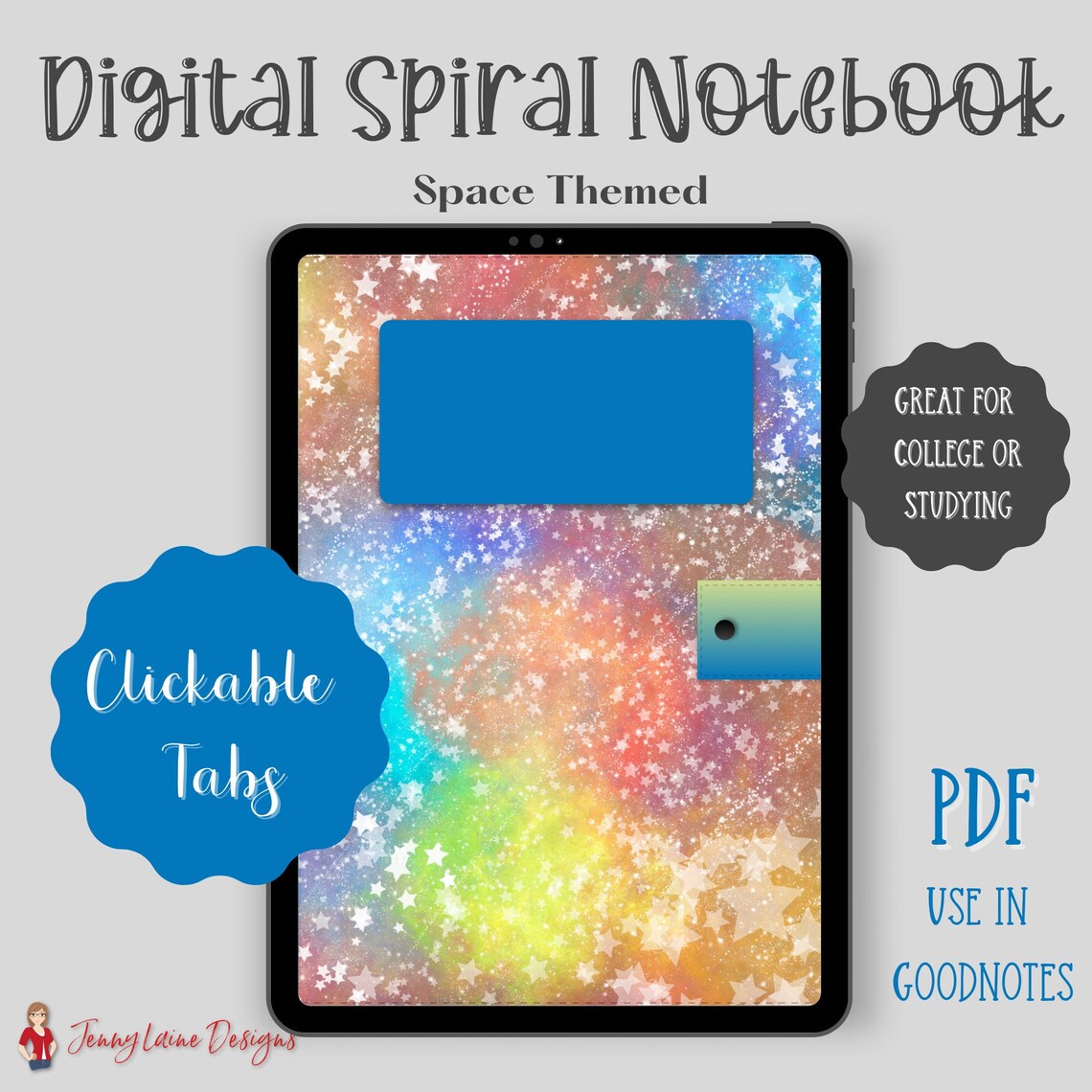 Space Themed Digital Notebook Instant Download Digital | Etsy