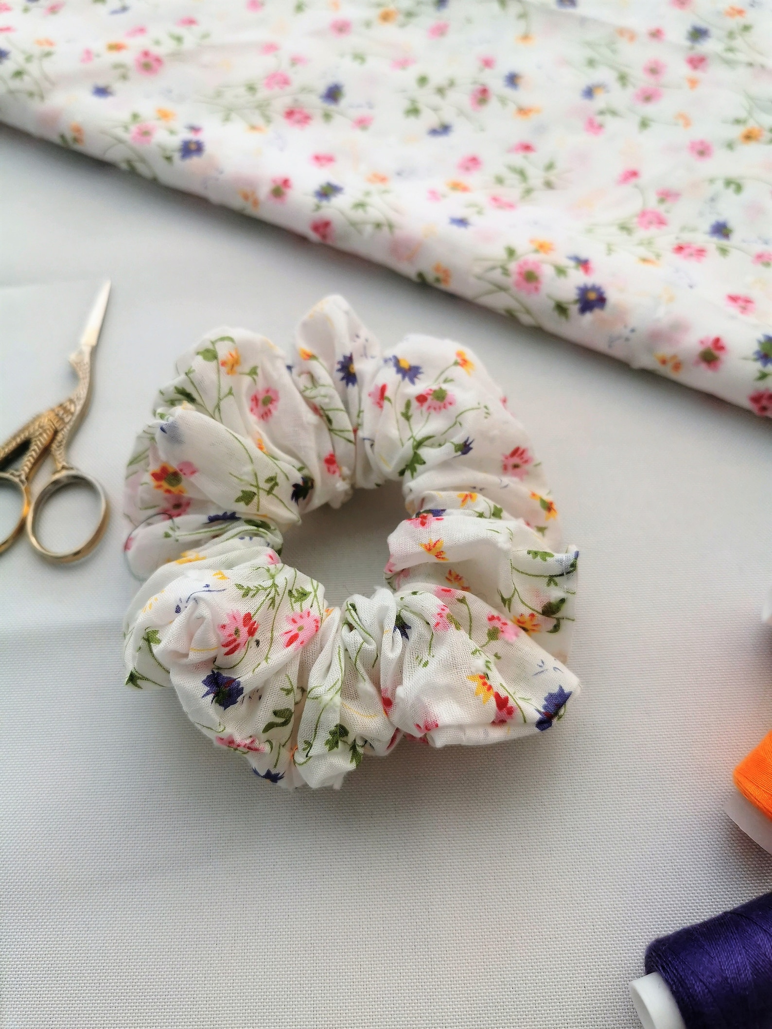 Floral Scrunchies Flower Scrunchy Hair Scrunchies Scrunchie - Etsy