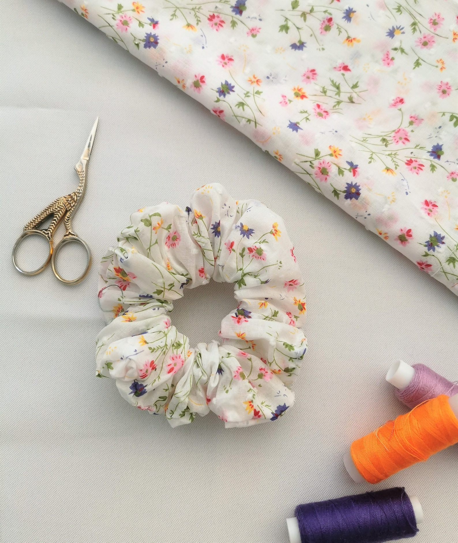 Floral Scrunchies Flower Scrunchy Hair Scrunchies Scrunchie - Etsy