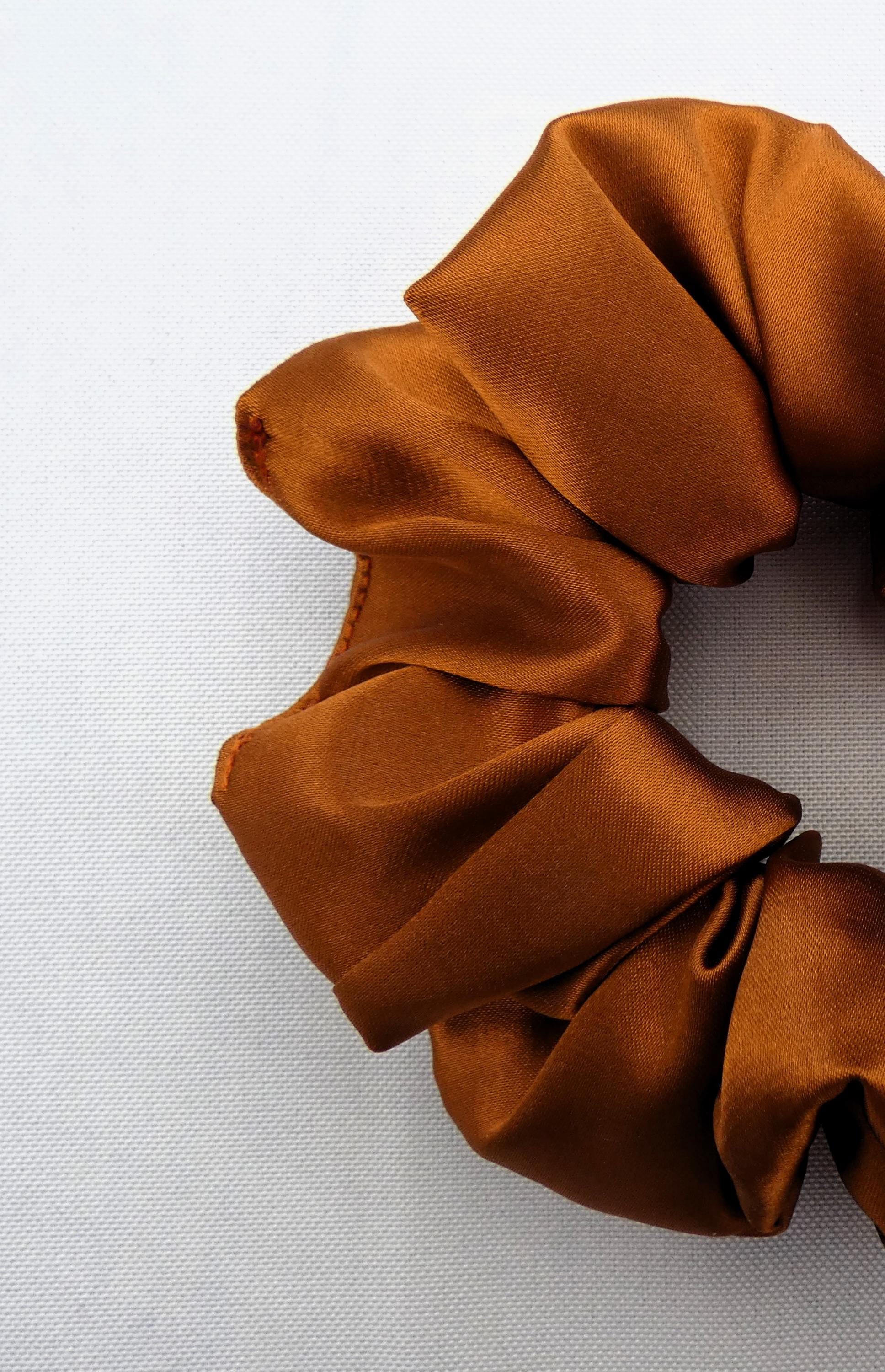 Burnt Orange Satin Scrunchie, Copper Scrunchies, Satin Scrunchy, Hair ...