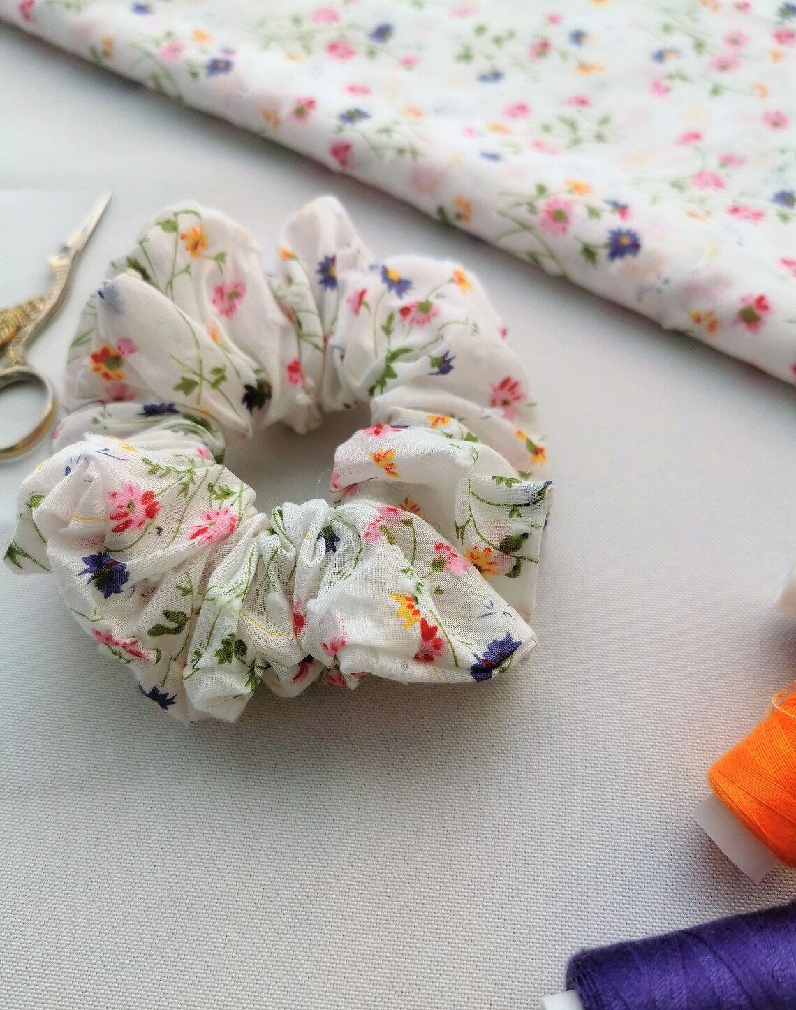 Floral Scrunchies Flower Scrunchy Hair Scrunchies Scrunchie - Etsy