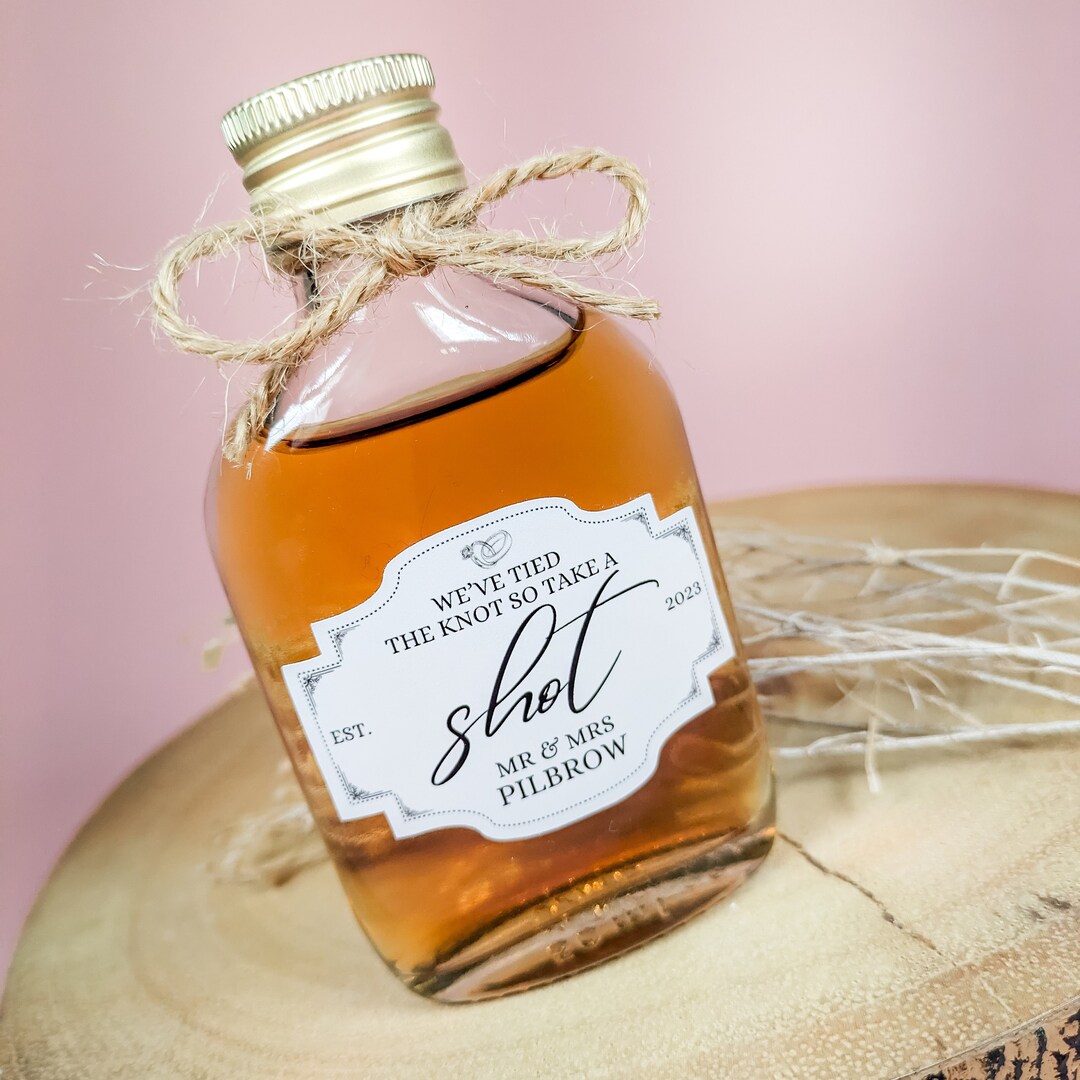 Miniature Spirit Bottle With Personalised Label, 50ml Glass Bottle ...
