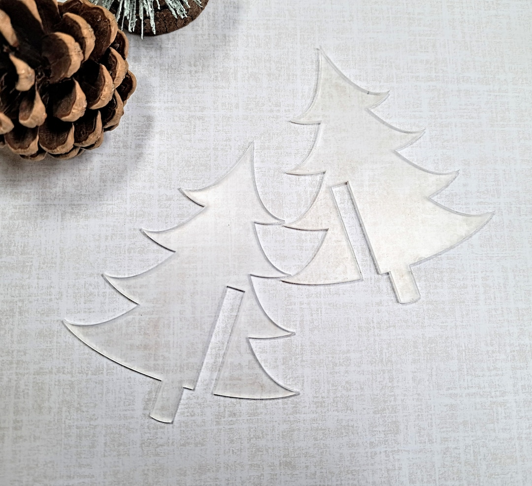 Christmas Tree Name Place Card, Acrylic Name Card, Place Names, Glass ...