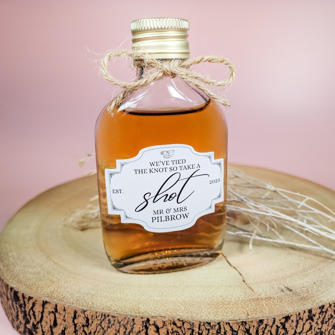 Miniature Spirit Bottle With Personalised Label, 50ml Glass Bottle ...