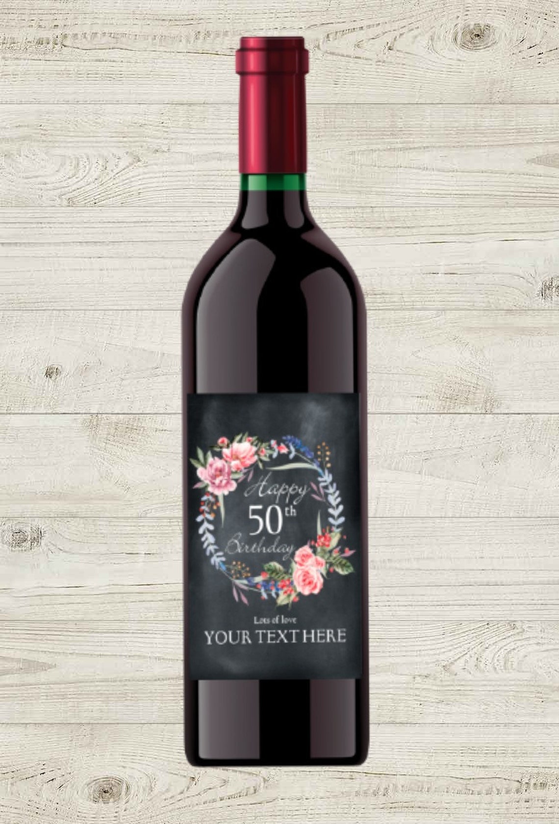 Personalised HAPPY BIRTHDAY Wine Label Birthday Wine Label | Etsy