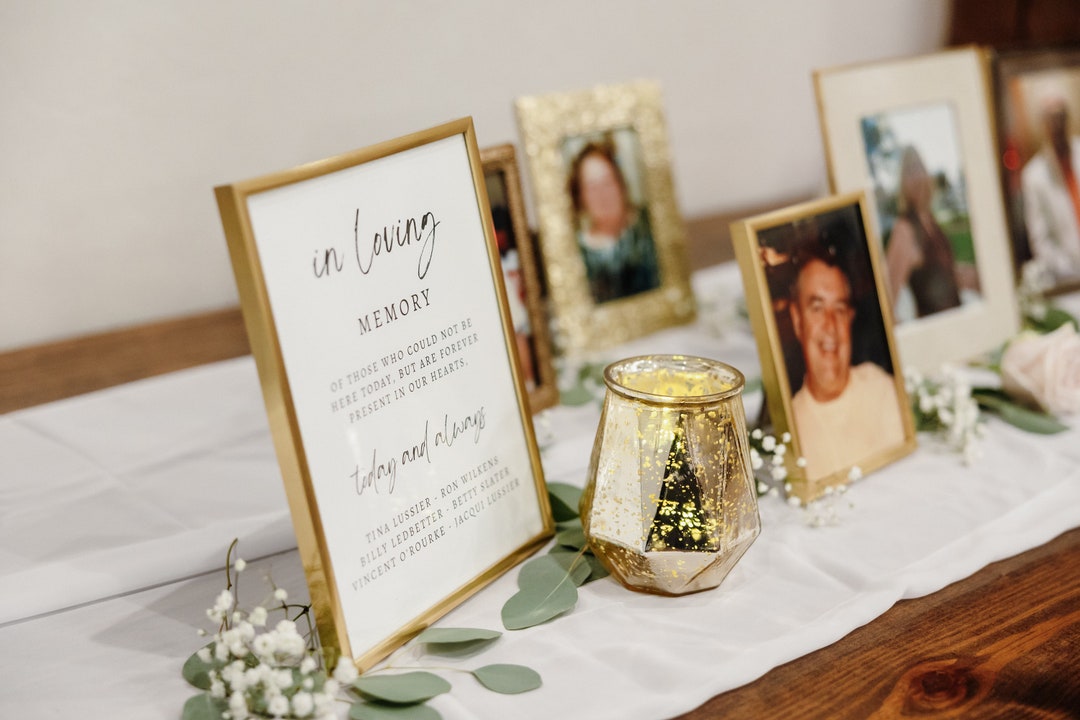 Memory Table Sign Template - Etsy