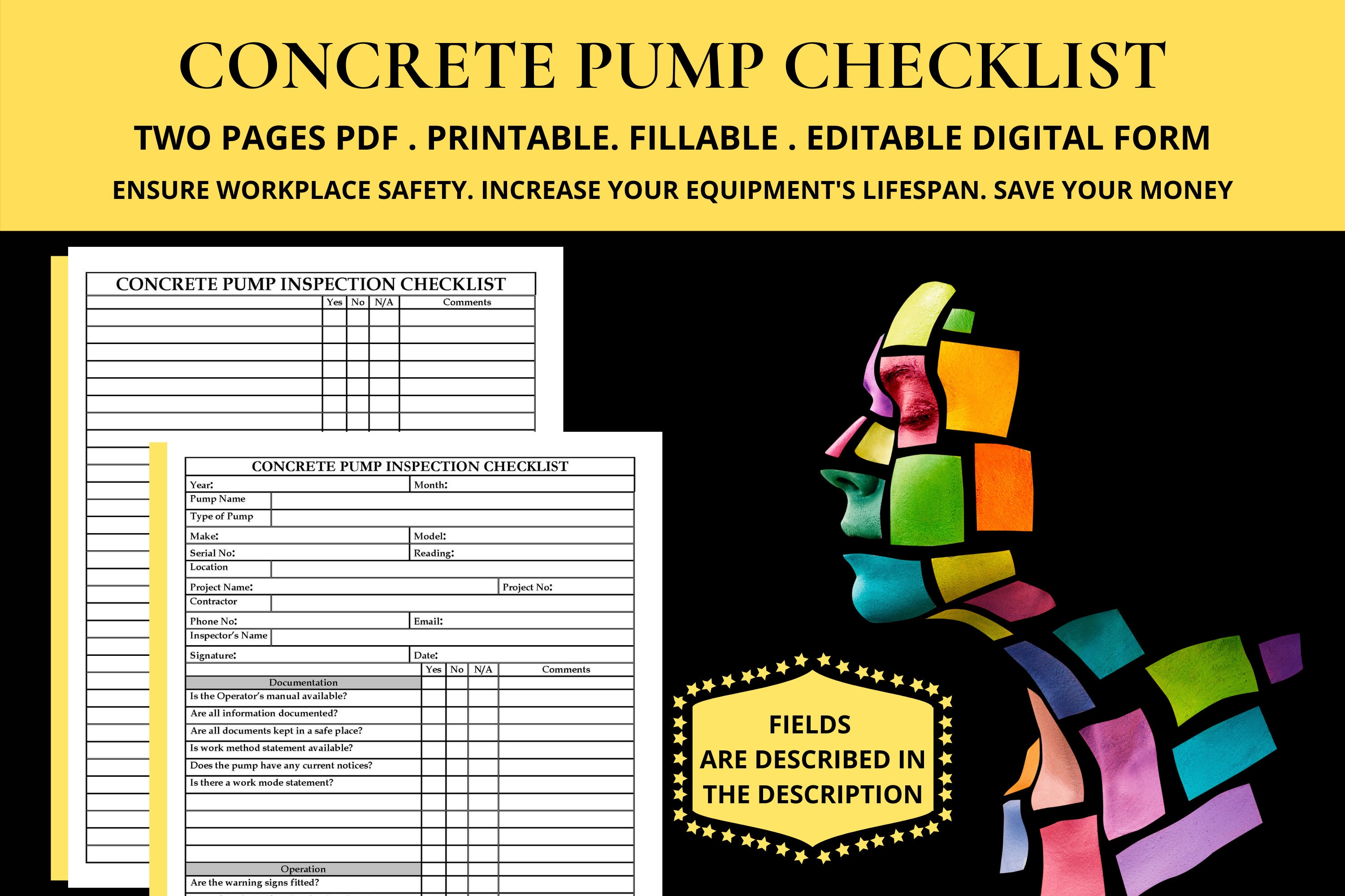 Concrete Pump Checklist Concrete Pump Safety Checklist Concrete Pump ...