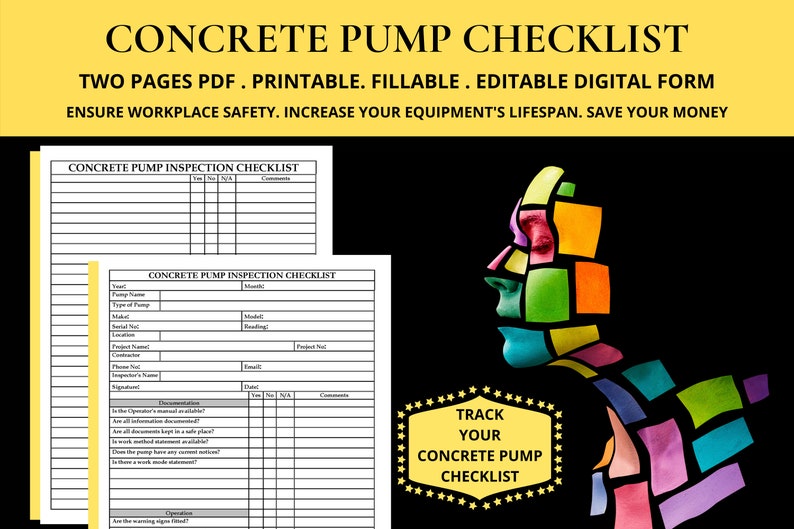 Concrete Pump Checklist Concrete Pump Safety Checklist Concrete Pump ...