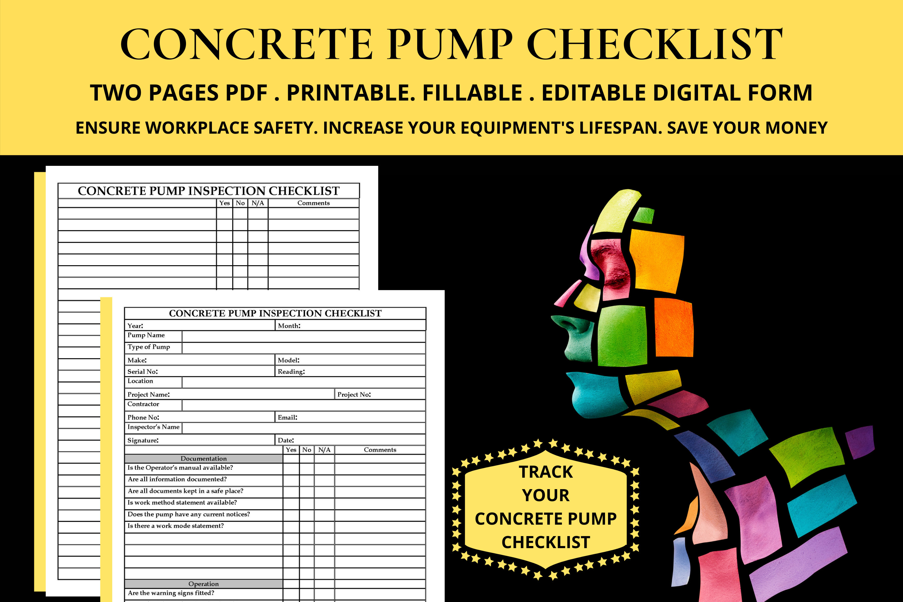 Concrete Pump Checklist Concrete Pump Safety Checklist Concrete Pump ...