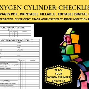 Oxygen Cylinder Checklist Oxygen Cylinder Safety Check Log Oxygen Tank ...