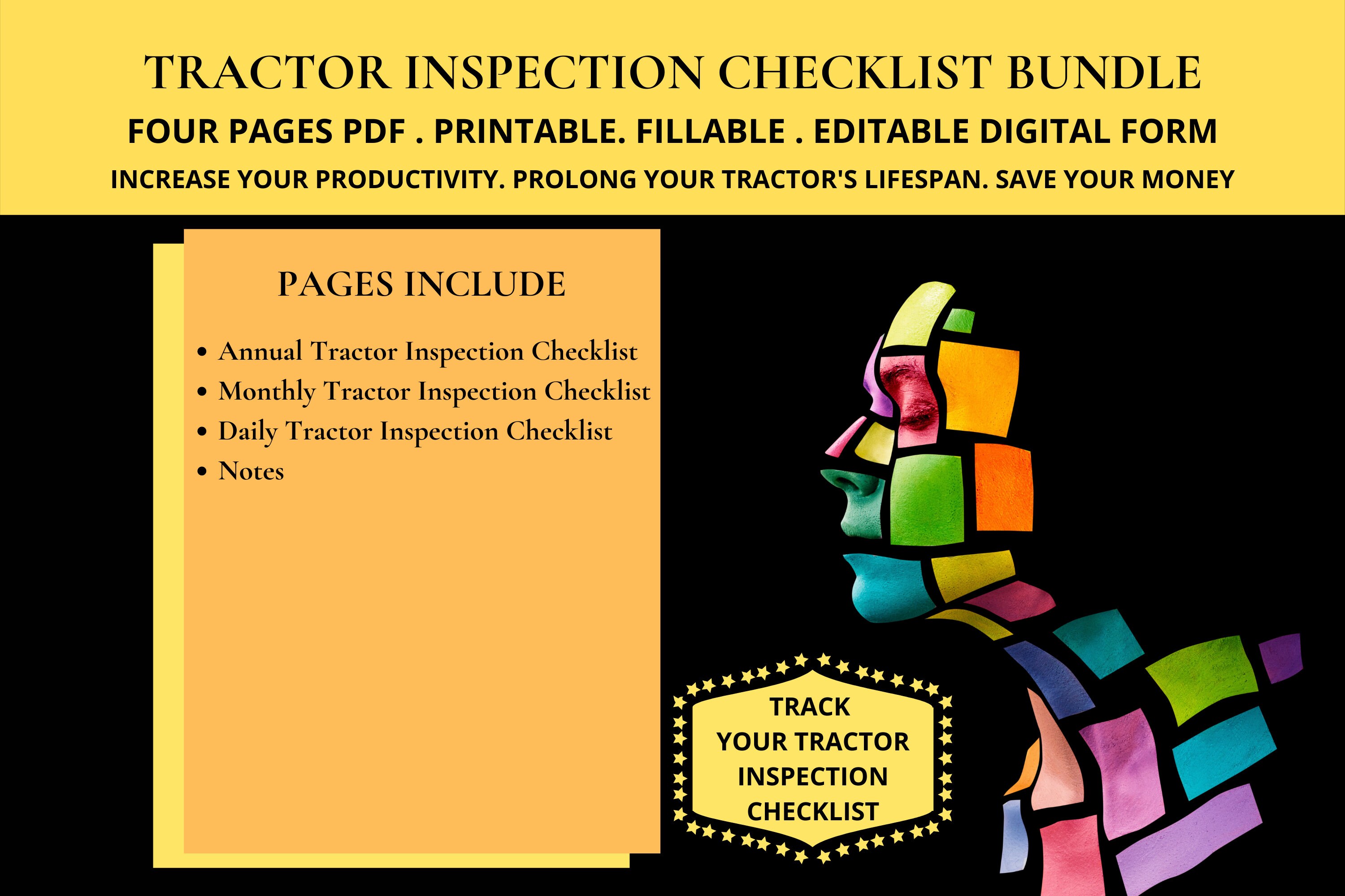 Tractor Daily Inspection Checklist Preventative Maintenance Checklist ...