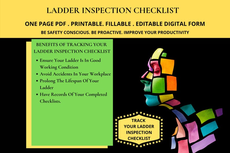 Ladder Inspection Checklist Forms Template Portable Ladder Maintenance ...