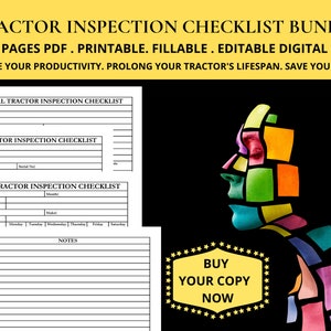 Tractor Daily Inspection Checklist Preventative Maintenance Checklist ...