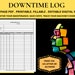 Downtime Log Machine Breakdown Report Template Downtime Tracking ...