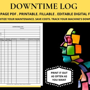 Downtime Log Machine Breakdown Report Template Downtime Tracking ...