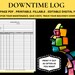 Downtime Log Machine Breakdown Report Template Downtime Tracking ...