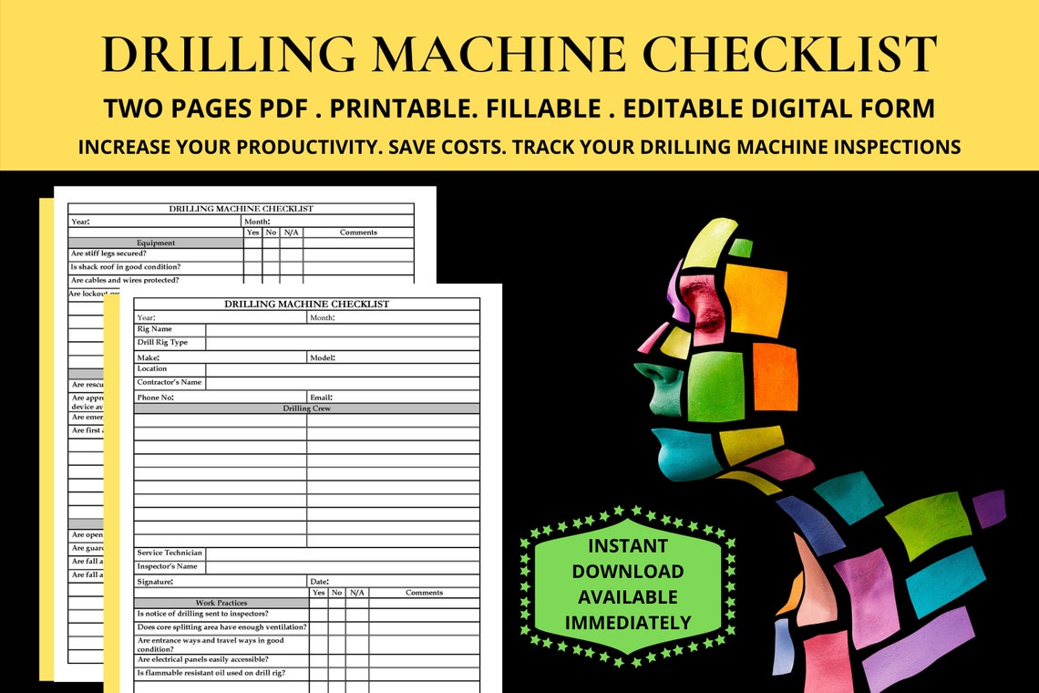 Drilling Machine Checklist Drilling Rig Safety Inspection Check ...