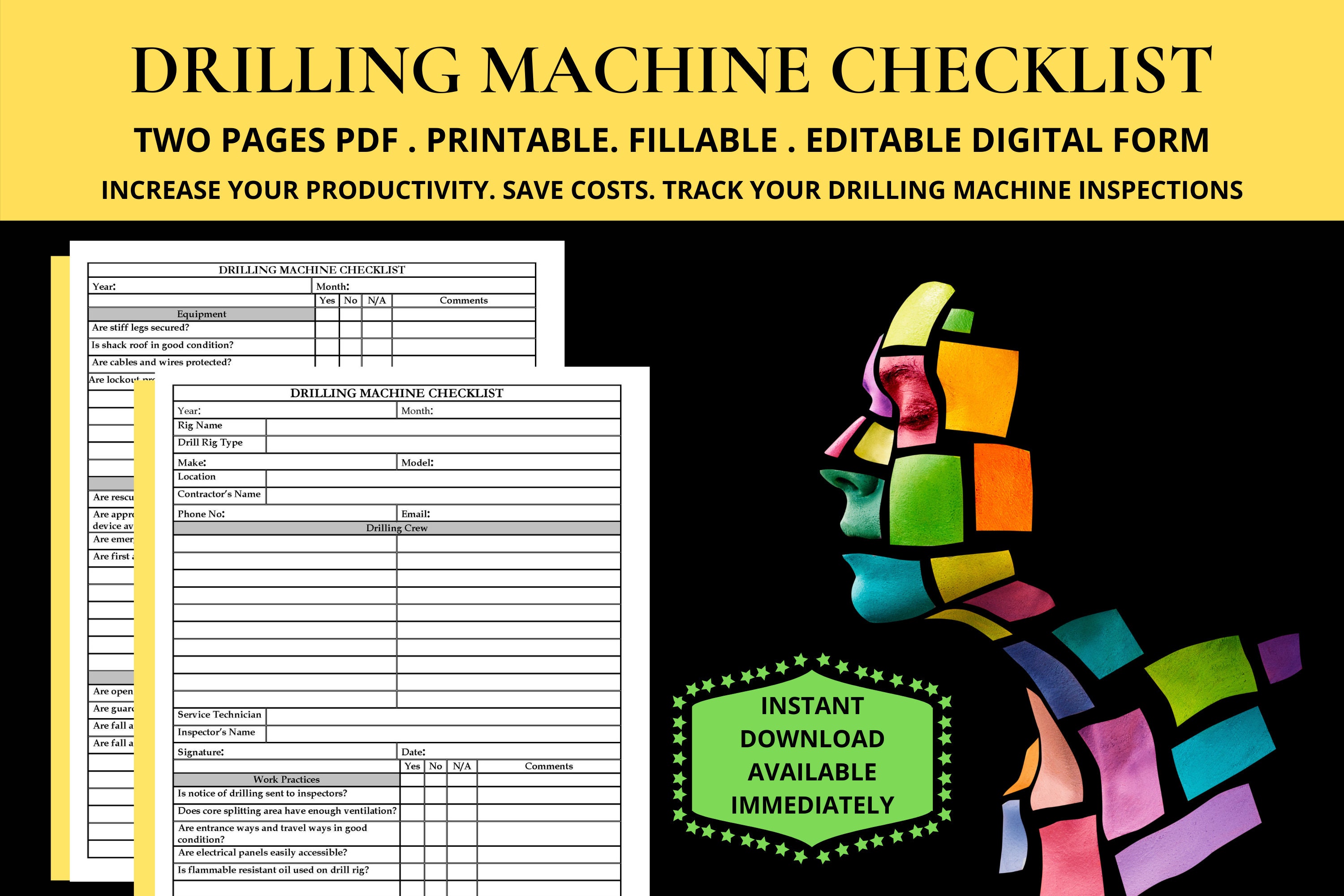 Drilling Machine Checklist Drilling Rig Safety Inspection Check ...
