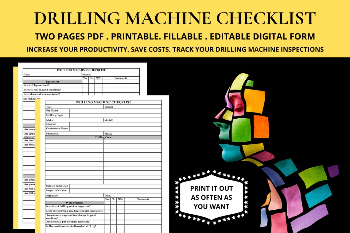 Drilling Machine Checklist Drilling Rig Safety Inspection Check ...