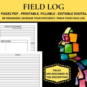 Field Log Book Survey Field Book Template Construction Field Notebook ...