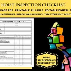 Daily Hoist Inspection Checklist Form Overhead Chain Hoist Maintenance ...