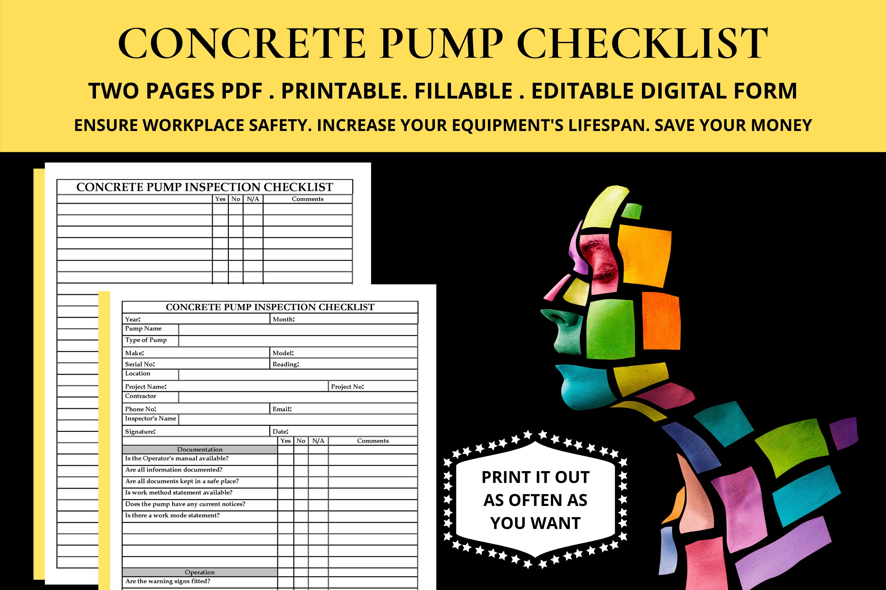 Concrete Pump Checklist Concrete Pump Safety Checklist Concrete Pump ...