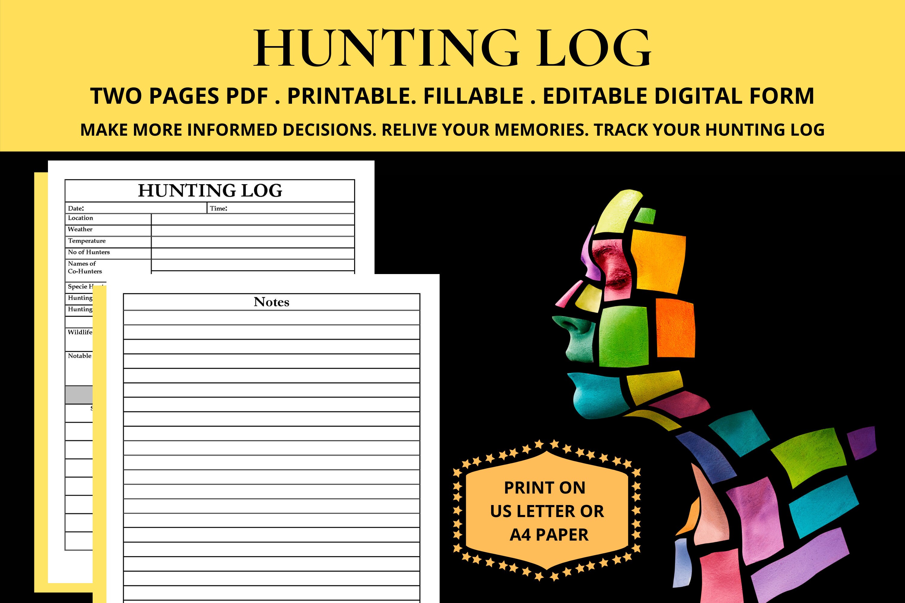 Hunting Journal Book Template Hunting Log Book Guide Deer Hunting ...