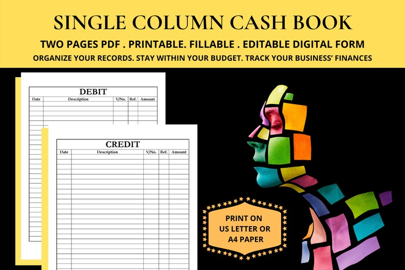 Single Column Cash Book Format Manual Cash Book Format Simple Cash Book ...
