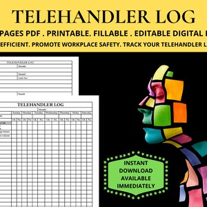 Telehandler Log Book Telehandler Daily Inspection Checklist Telehandler ...