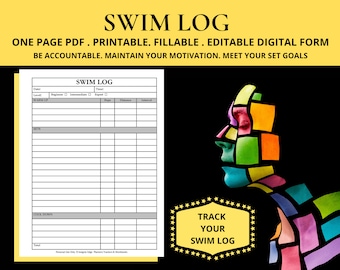 Swimming Log Book - Etsy