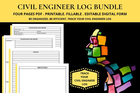 Civil Engineer Log Civil Engineering Notebook Journal Civil | Etsy