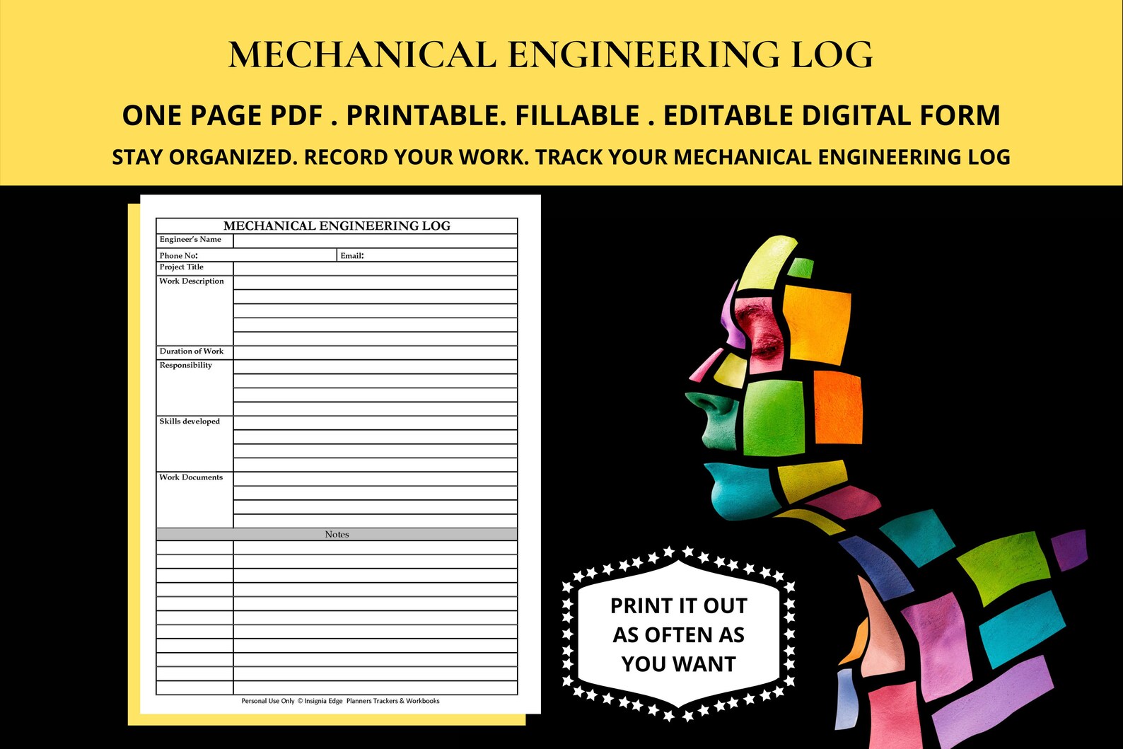 Mechanical Engineer Log - Etsy