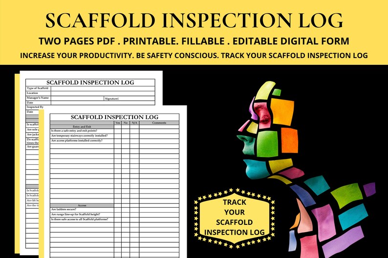 Buy Scaffold Inspection Register Template Checklist Scaffolding ...