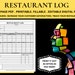 Restaurant Logbook Book Template Format Restaurant Manager Daily Report ...