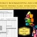 Weekly Book Keeping Records Format for Small Business Weekly Account ...