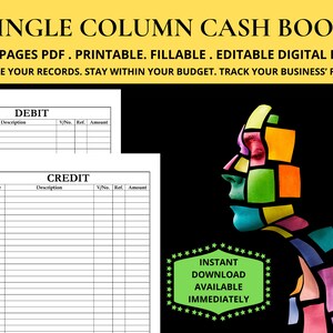 Single Column Cash Book Format Manual Cash Book Format Simple Cash Book ...