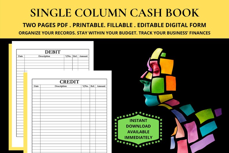 Single Column Cash Book Format Manual Cash Book Format Simple Cash Book ...