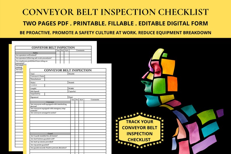 Conveyor Belt Inspection Checklist Conveyor Belt Preventive Maintenance ...