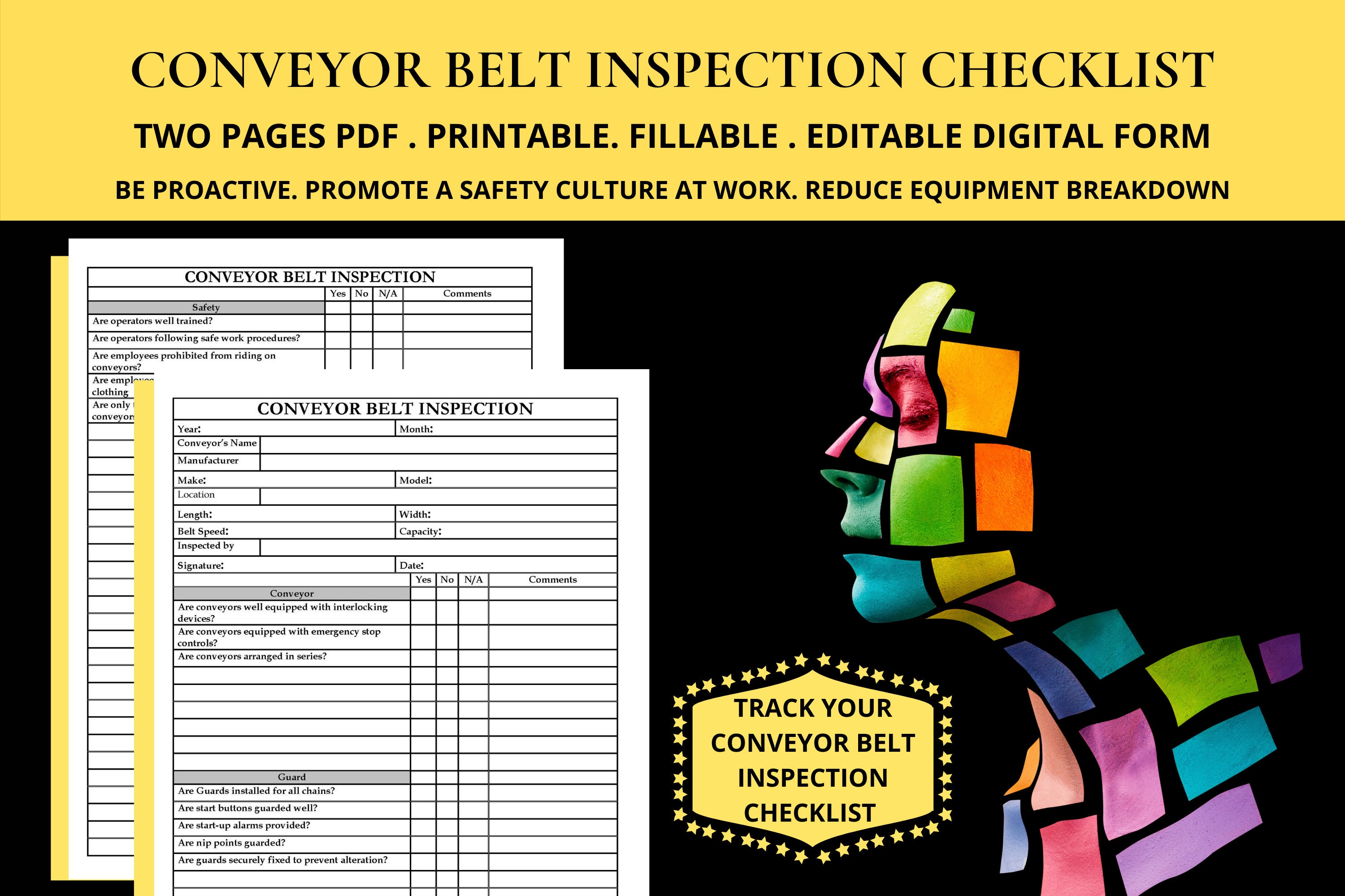 Conveyor Belt Inspection Checklist Conveyor Belt Preventive - Etsy Canada Conveyor Belt Inspection Checklist Conveyor Belt Preventive - Etsy Canada