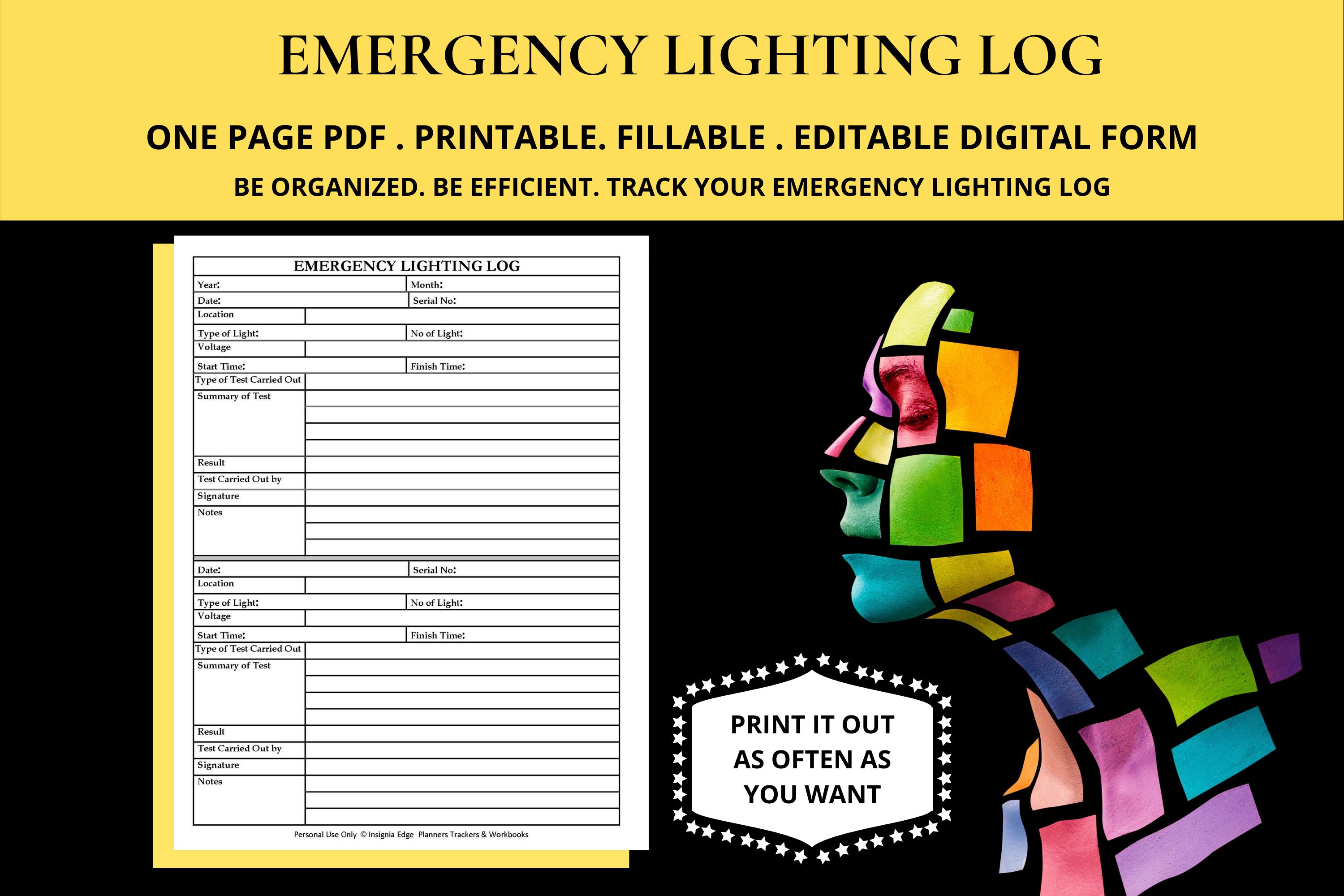 Emergency Lighting Log Book Template Emergency Lighting Test Record ...
