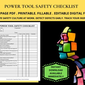 Power Tools Safety Check & Maintenance Log Hand Tools Inspection ...