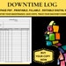 Downtime Log Machine Breakdown Report Template Downtime Tracking ...