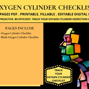 Oxygen Cylinder Checklist Oxygen Cylinder Safety Check Log Oxygen Tank ...