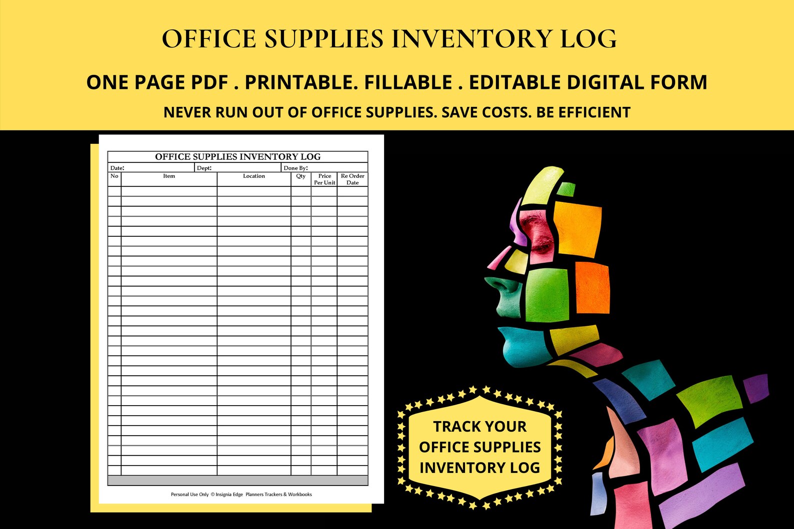 Office Supply Inventory List Spreadsheet Template Daily Business ...