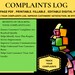Customer Complaint Log Form Record Register Format Grievance Reports ...