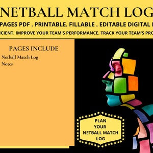 Netball Matches Log Netball Team Sheet - Etsy